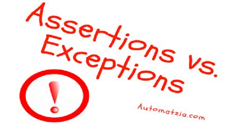 מה ההבדל בין Assert ל Exception