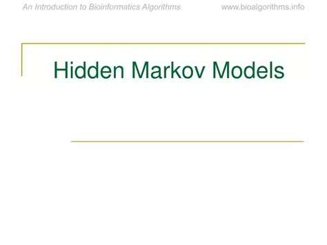 Ppt Hidden Markov Models Powerpoint Presentation Free Download Id2725100