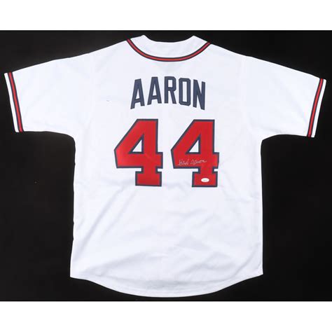 Hank Aaron Signed Jersey Jsa Pristine Auction
