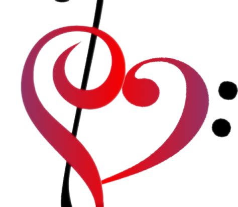 Download Love Clipart Music Treble Clef Bass Clef Heart Png Download 3205997 Pinclipart