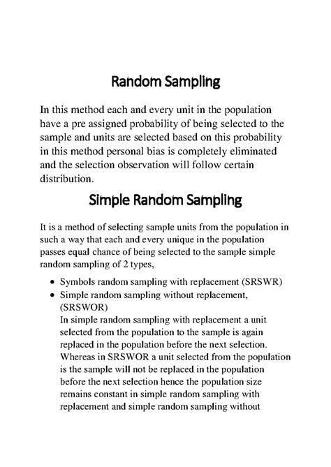 Lottery Method For Selecting Simple Random Sampling Lottery Method It Is A Method Of Selecting