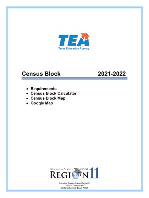 Fillable Online Requirements Census Block Calculator Census Block Map