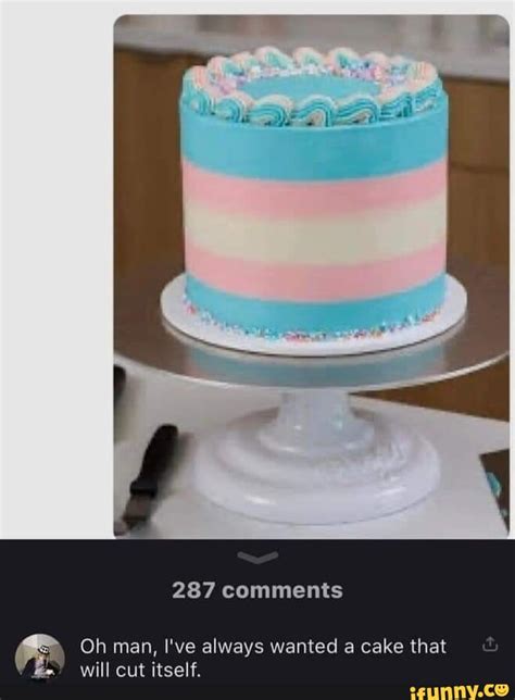 287 Comments Oh Man Ive Always Wanted A Cake That Will Cut Itself