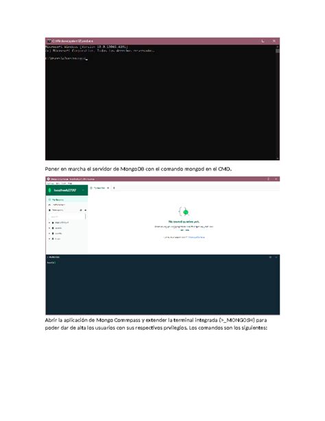 Poner En Marcha El Servidor De Mongo Db Con El Comando Mongod En El Cmd Abrir La Aplicación De