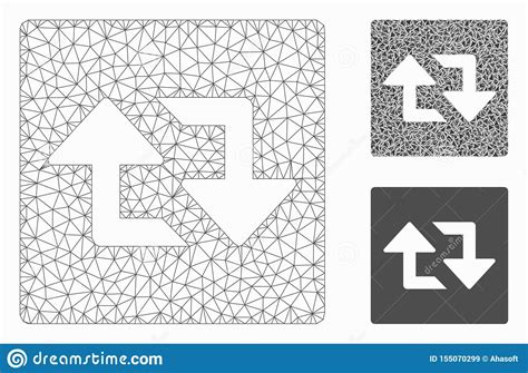 Refresh Arrows Vector Mesh Network Model And Triangle Mosaic Icon Stock Vector Illustration Of