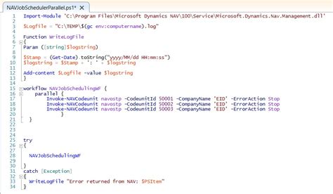 Running Microsoft Dynamics Nav Tasks In Parallel With Powershell Stefano Demiliani