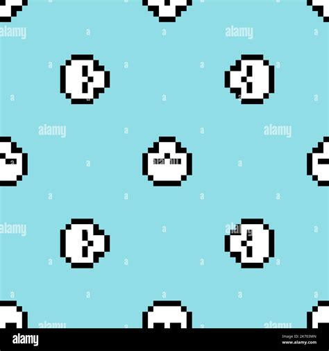 crâne pixel art motif sans couture arrière plan de la tête du