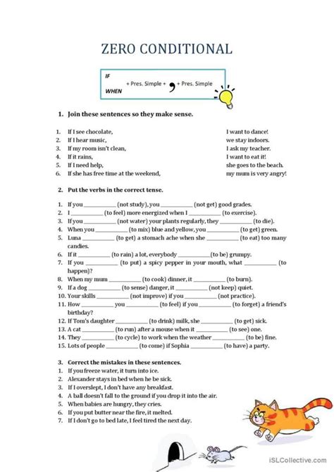 Zero Conditional Test Worksheet Kindergarten Phonics Worksheets