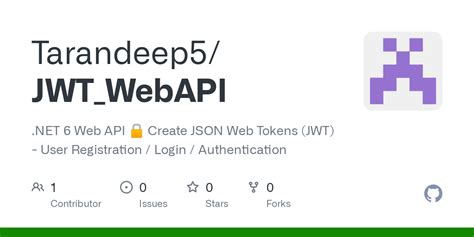 Github Tarandeep5jwtwebapi Net 6 Web Api 🔒 Create Json Web Tokens Jwt User