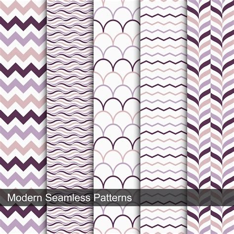 Premium Vector Set Of Vector Geometric Seamless Patterns