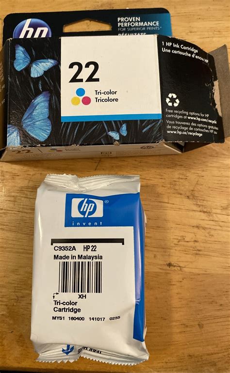 Used Hp 22 C9352an140 Ink Cartridge Tri Color Warranty Ended 2016