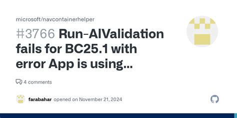 Run Alvalidation Fails For Bc251 With Error App Is Using Runtime Version 141 Latest Supported