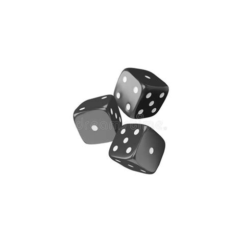 Black 3d Dice Icon Vector Illustration Set Stock Vector Illustration