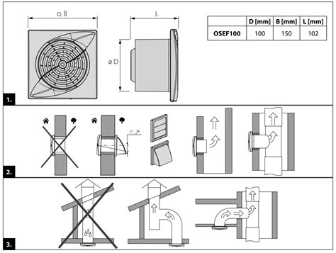 Osily Ventilation Osef Extractor Fan With Humidity Sensor User Manual