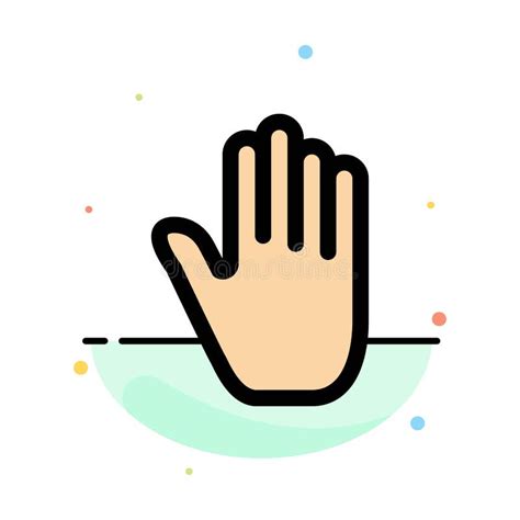 Body Language Gestures Hand Interface Abstract Flat Color Icon