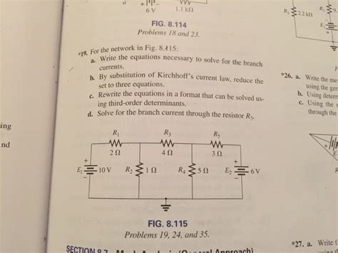 Solved For The Network In Fig Write The Equations Chegg