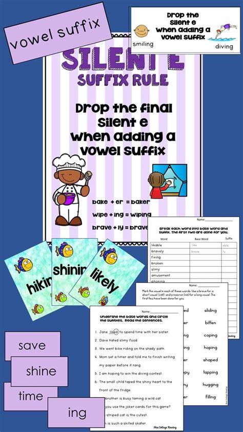 Silent E Suffix Spelling Rule Dropping Rule Orton Gillingham Spelling Rules Phonics
