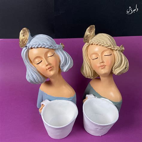 مجسمه دختر فنجان به دست دلبرباش