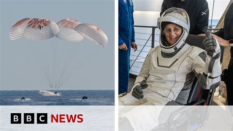 Nasa Astronauts Return To Earth After Nine Months In Space Bbc News
