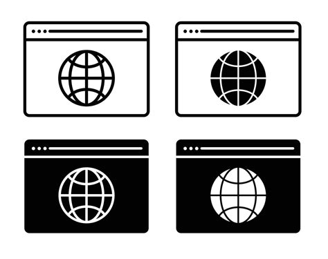 browser icon set 45997719 vector art at vecteezy