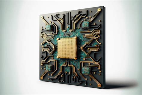 Premium Photo Image Of Modern Microchip Circuit Board On Gray Background