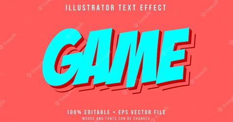 Premium Vector Game Editable Text Effect Vector File