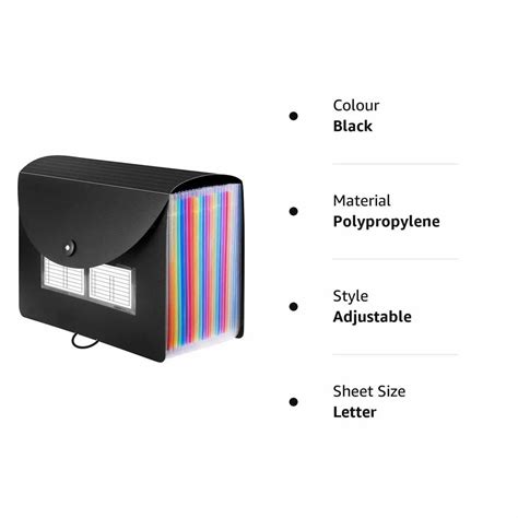 Plastic 24 Pocket File Folder Black At Rs 310 Piece In Surat Id 2854671048862