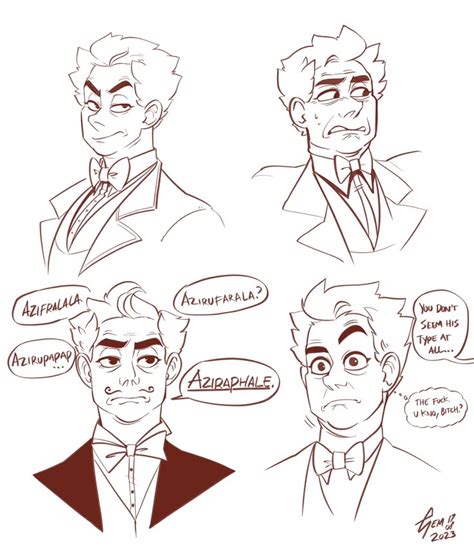 Pin By Erin Tromblee On Good Omens In 2024 Good Omens Book Illustration Character Design