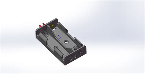 电池盒三维模型 Solidworks 2018 模型图纸下载 懒石网