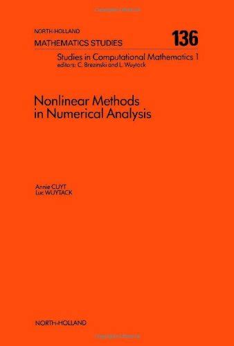Solutions For Nonlinear Methods In Numerical Analysis 1st By Annie Cuyt