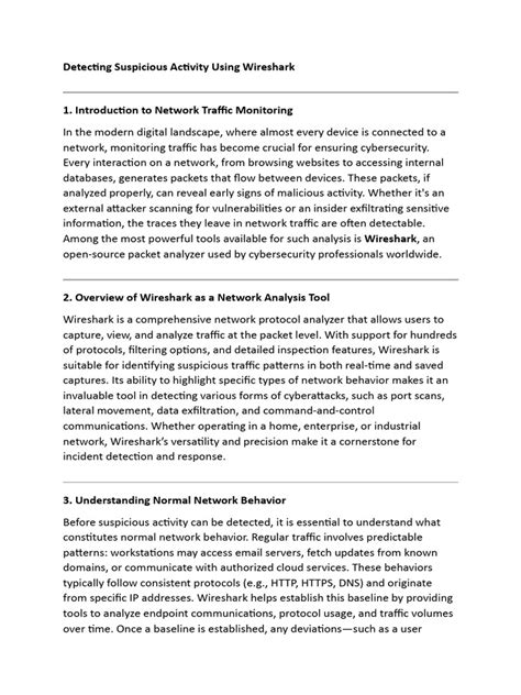 Detecting Suspicious Activity Using Wireshark Pdf Transmission