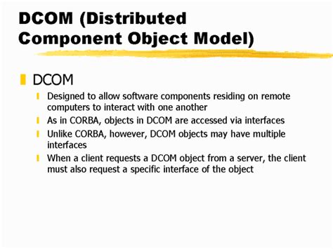 DCOM Distributed Component Object Model