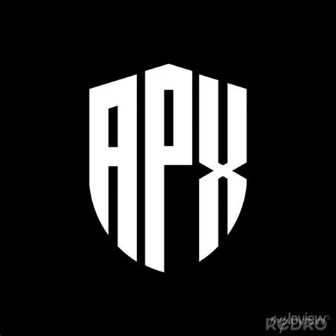 Apx Letter Logo Design Apx Modern Letter Logo With Black Background Posters For The Wall