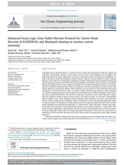 PDF Enhanced Fuzzy Logic Zone Stable Election Protocol For Cluster