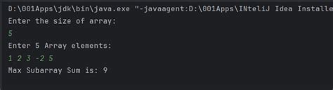 maximum subarray sum in java kadane s algorithm