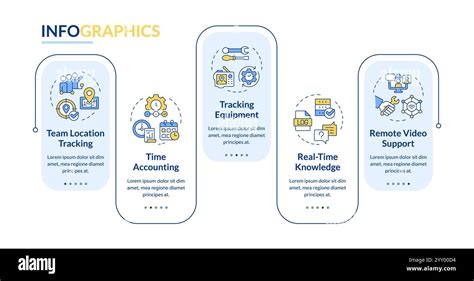 real time tracking and monitoring rectangle infographic vector stock vector image and art alamy