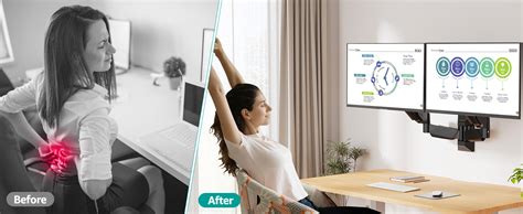 Amazon Com Mount Pro Dual Monitor Wall Mount For Computer Screen Up To Inch Gas Spring