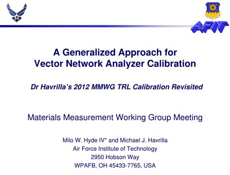 Pdf A Generalized Approach For Vector Network Analyzer Calibration