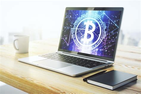 premium photo creative bitcoin concept on modern computer monitor 3d