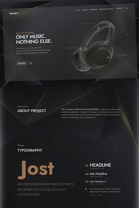 Parallax Headphone Website Behance