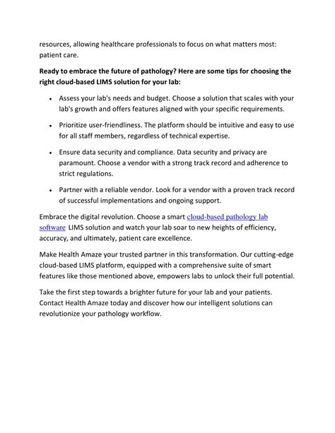 PPT Boost Lab Efficiency Accuracy With Smart Pathology LIMS Solutions PowerPoint