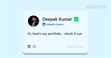 Deepak Kumar Linkedin Creator Collaborate Via Anchors