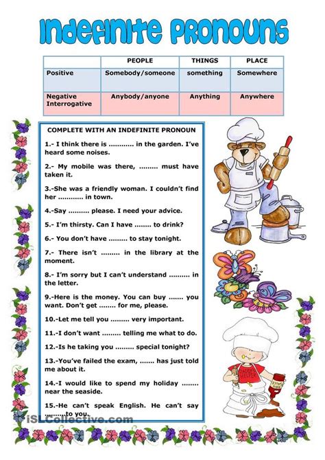 Indefinite Pronouns Worksheet Indefinite Pronouns Pronoun Worksheets My Xxx Hot Girl