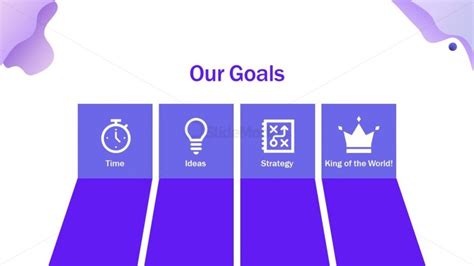 Our Goals Set Animated Diagram SlideModel