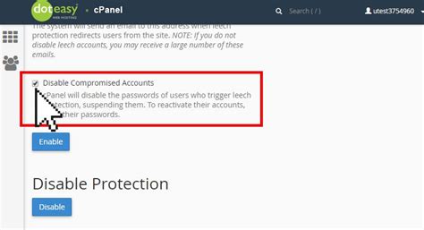 Leech Protection In Cpanel