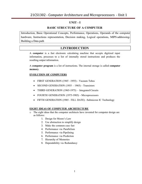 Solution Basic Structure Of A Computer In Computer Architecture