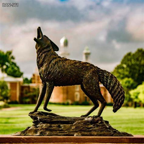 Bronze Lobo Coyote Statue