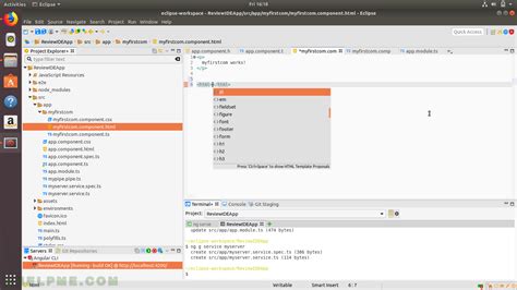 Basic Review Of Eclipse Angular Ide With Hello World App Any It Here