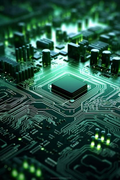 Premium Photo Motherboard Chips Generative AI