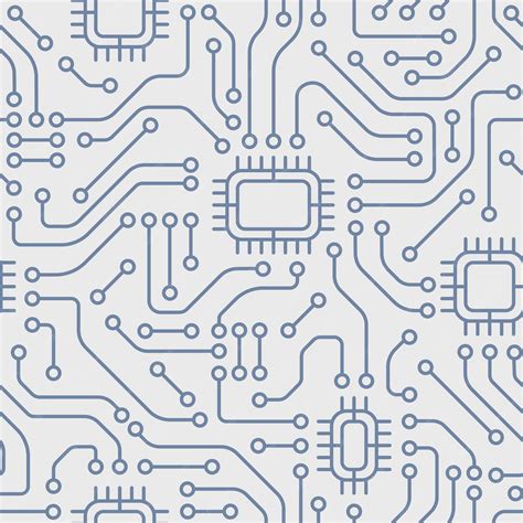 Premium Vector Technology Electronic Devices Seamless Pattern Circuit Board Background Ai And